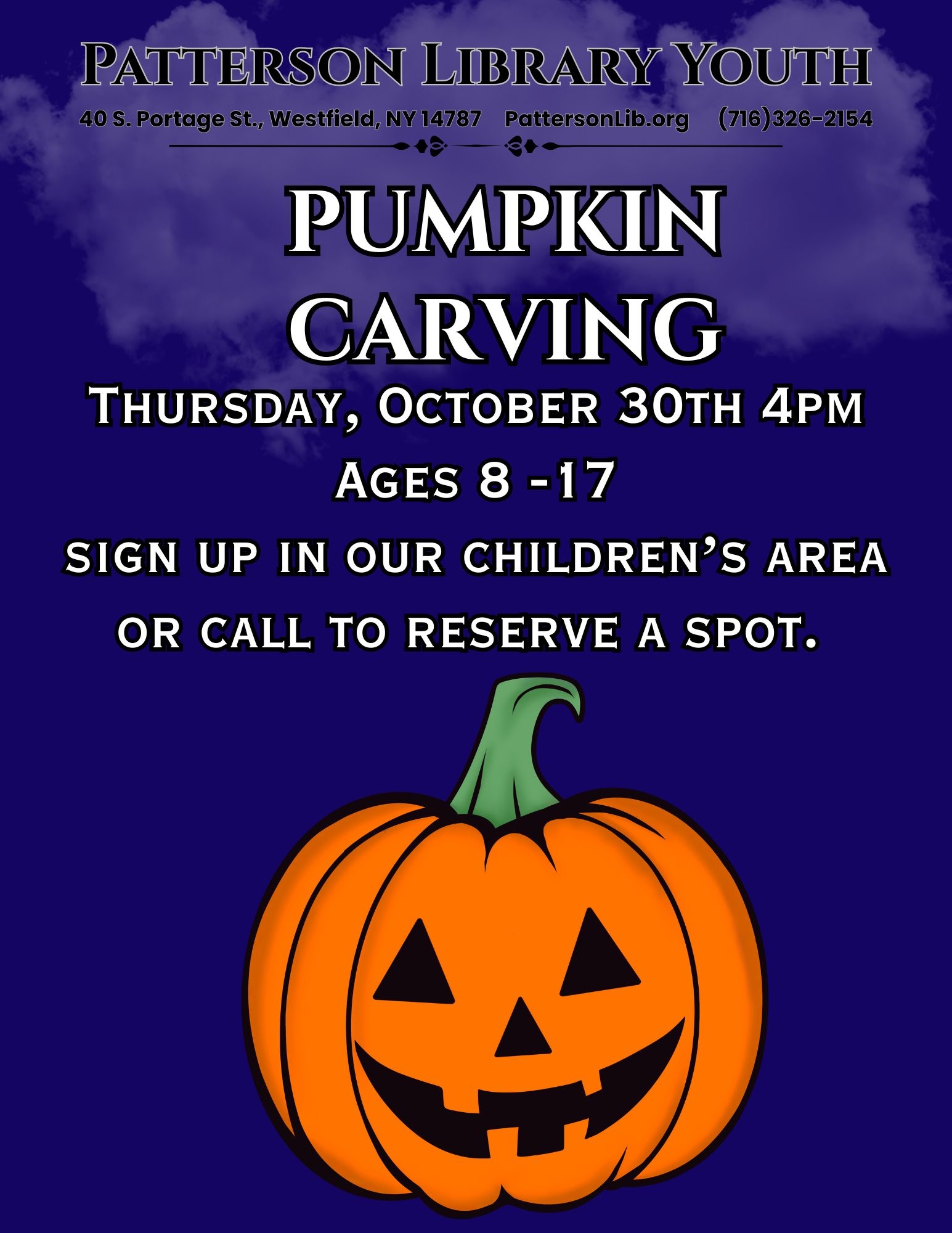 Pumpkin Carving – Patterson Library